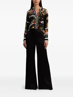 Alice + Olivia Printed Silk Shirt