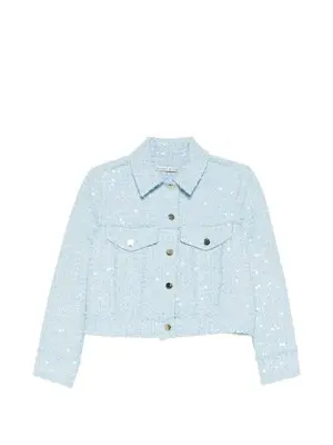 Alice + Olivia Tweed Jacket - Sky Blue