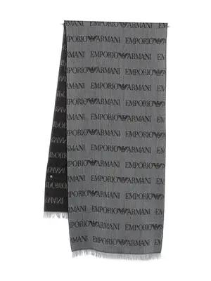 Emporio Armani Wool Blend Scarf - Grey
