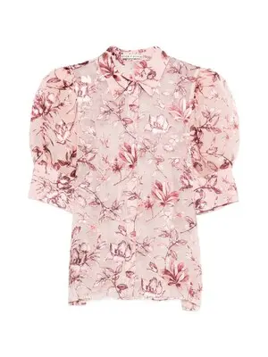 Alice + Olivia Printed Scrunched Top - Pink