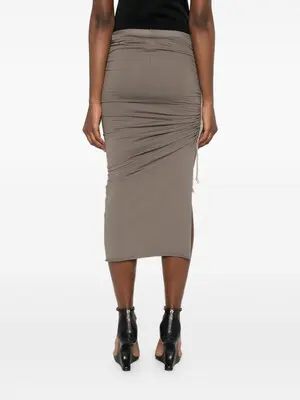 Rick Owens Cotton Long Skirt - Grey