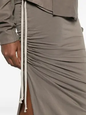Rick Owens Cotton Long Skirt - Grey