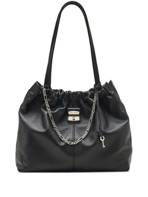 Marc Jacobs The Tote Suede Leather Shoulder Bag - Black