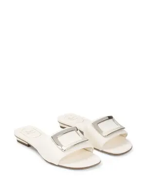 ROGER VIVIER Leather Flat Sandals