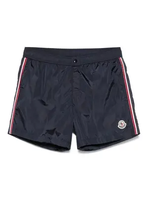 Moncler Logo Swim Shorts - Blue