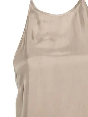 ALYSI Twill Silk Top - Grey