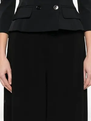 Elisabetta Franchi Wide-leg High-waisted Trousers - Black