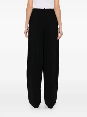 Elisabetta Franchi Wide-leg High-waisted Trousers - Black