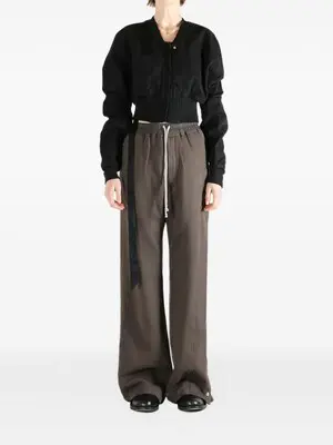 Rick Owens Cotton Cropped Bomber Jacket - Grey