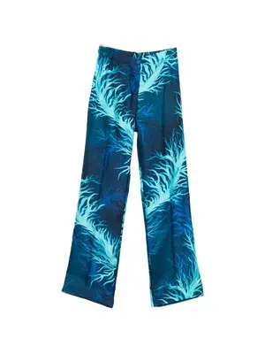 F.R.S FOR RESTLESS SLEEPERS Printed Silk Trousers - Blue