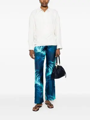 F.R.S FOR RESTLESS SLEEPERS Printed Silk Trousers