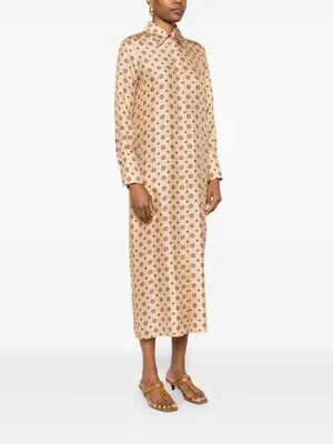 Alberto Biani Silk Chemisier Dress