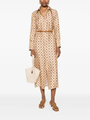 Alberto Biani Silk Chemisier Dress