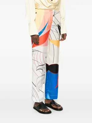 F.R.S FOR RESTLESS SLEEPERS Printed Silk Trousers - Multi