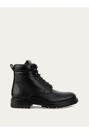 FERRAGAMO Lace-up Boot - Black
