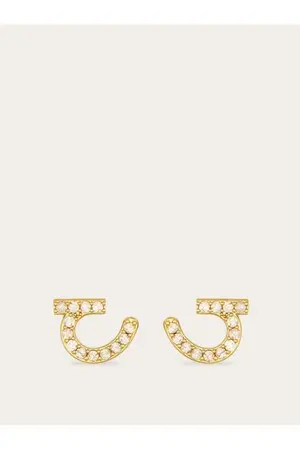 FERRAGAMO Earrings With Crystals - Gold