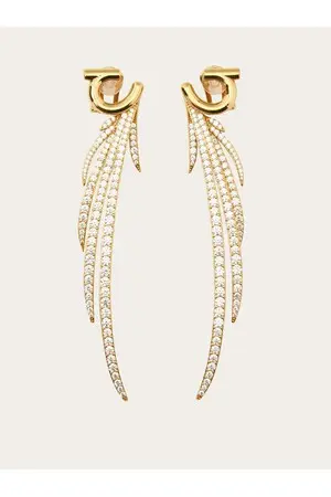 FERRAGAMO Earrings With Crystals - Gold