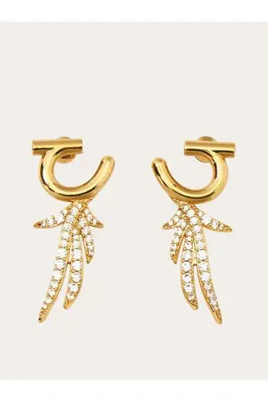 FERRAGAMO Earrings With Crystals - Gold