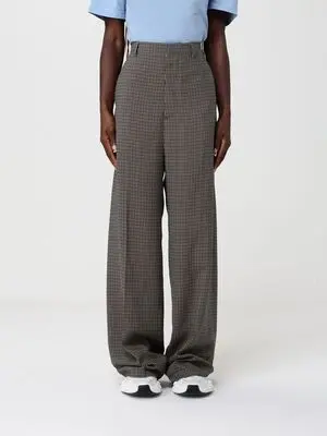 Balenciaga Checked Wide-leg Trousers - Brown