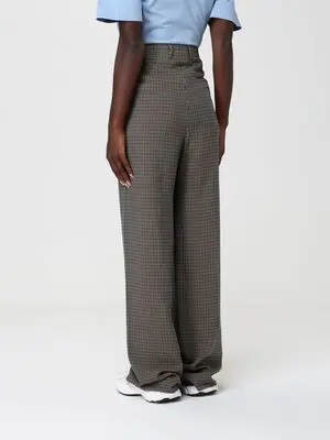 Balenciaga Checked Wide-leg Trousers - Brown