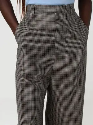 Balenciaga Checked Wide-leg Trousers - Brown
