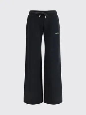 Off-White Cotton Wide Leg Jogging Trousers