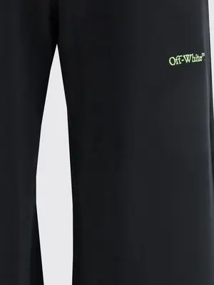 Off-White Cotton Wide Leg Jogging Trousers