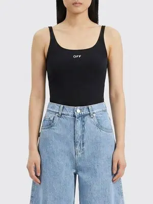 Off-white Square Neck Tops