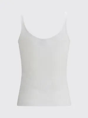 Off-White Ribbed Cotton Tank Top - White 1
