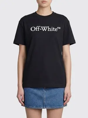 Off-White Cotton Logo T-shirt - Black