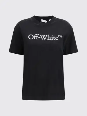 Off-White Cotton Logo T-shirt - Black