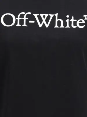 Off-White Cotton Logo T-shirt - Black