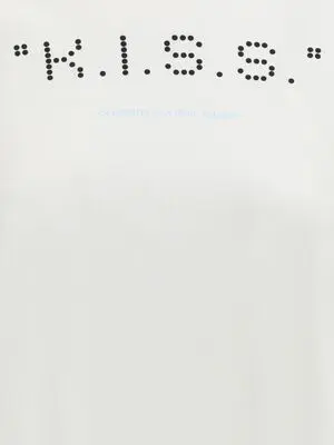 Off-White Kiss" Graphic T-shirt - White