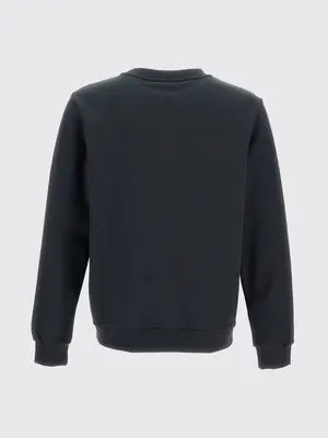 A.p.c. Cotton Crewneck Sweatshirt With Logo - Black