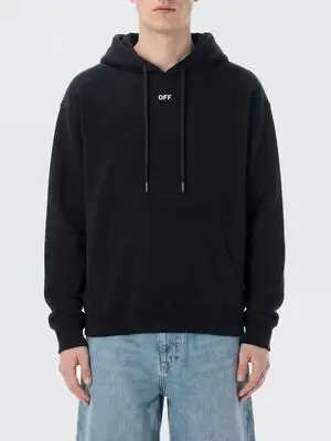 Off-White Cotton Hoodie - Black
