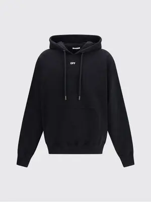 Off-White Cotton Hoodie - Black