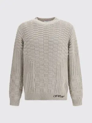 Off-White Cotton Crewneck Sweater