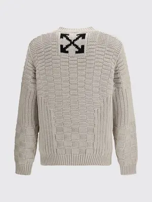 Off-White Cotton Crewneck Sweater