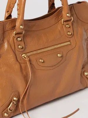Balenciaga Le City Crinkled Leather Bag