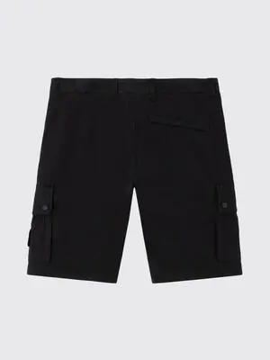 Stone Island Stretch Cotton Cargo Shorts - Black