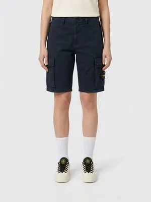 Stone Island Stretch Cotton Cargo Shorts - Blue
