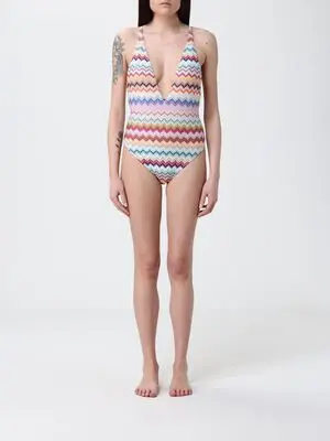 Missoni Halterneck One Piece Swimsuit - White