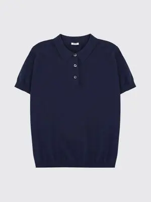 Aspesi Knitted Cotton Polo Shirt - Blue