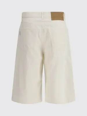 HAIKURE Cotton And Linen Blend Denim Shorts - White