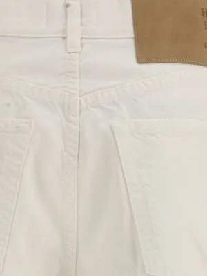 HAIKURE Cotton And Linen Blend Denim Shorts - White