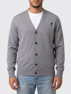 AMI Paris Wool Cardigan - Grey
