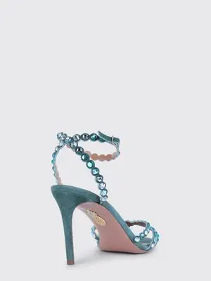 AQUAZZURA Embellished Heeled Sandals - Water