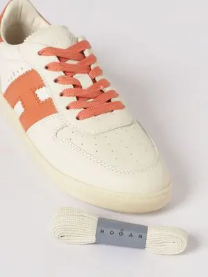 Hogan Calfskin Leather Lace-up Sneakers - Ivory