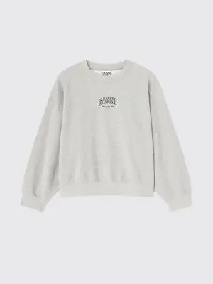 GANNI Relaxed Fit Cotton Jumper - Grey