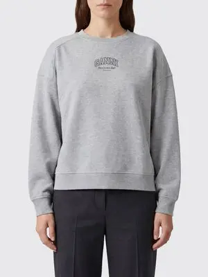 GANNI Relaxed Fit Cotton Jumper - Grey